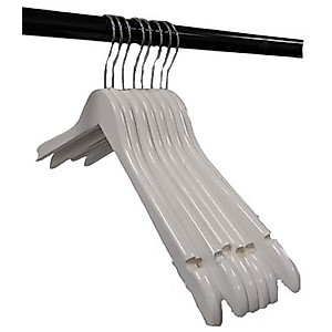 Pillowtex Wood Top Hangers - Set of 10 White Hangers