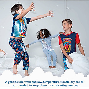 Disney Boys' Lightyear 2-Piece Loose-Fit Pajamas Set, BUZZ SPACE, 10