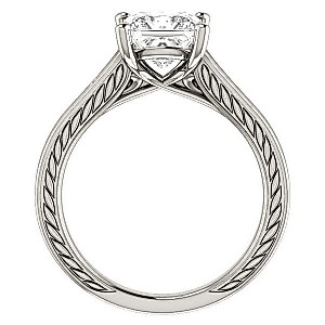 Mois 3 CT Princess Colorless Moissanite Engagement Ring for Women/Her, Wedding Bridal Rings Set, Eternity Sterling Silver Solid Gold Diamond Solitaire 4-Prong Set for Her (8)