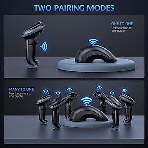 TEEMI 1D 2D Bluetooth Barcode Scanner with USB Cradle + TEEMI TMSL-58CR 1D/2D Bluetooth Barcode Scanner with Smart USB Cradle