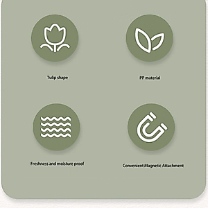 SUNFECILI 15pcs Magnetic Refrigerator Sealing Clip,Cute Tulip Shaped Food Packages Clips,Sealing Clip Bag Plastic Bag Chip Clips,Multi Functional Food Freshness Bag Clip with Storage Box