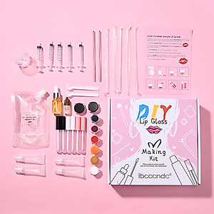 ibcccndc DIY Lip Gloss Making Kit Gift - Make Your Own Moisturizing and Shiny Lip Gloss with Lip Gloss Kit for Women and Girls (28)