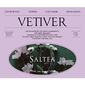 Saltea Luxury Spa Bath Salts for Soaking, Bubble Bath Soak Gift Box, Magnesium, Self Care for Women Relaxing, Moisturize Skin, Jojoba Argan Oil, Spa Set, Box of 10 Packets (Vetiver)