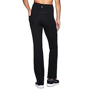 RBX Active Women's Yoga Pants Cotton Spandex Bootcut Legging W/Pockets Ctn Black S