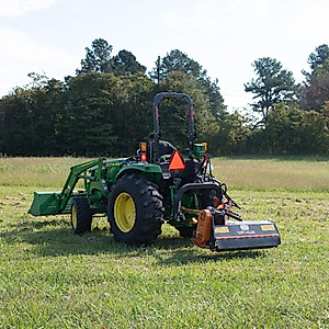 Titan Attachments 48" Offset Flail Ditch Bank Mower, Mowing Attachment for Tractors and Loaders, Cat 1, 3-Point Hitch