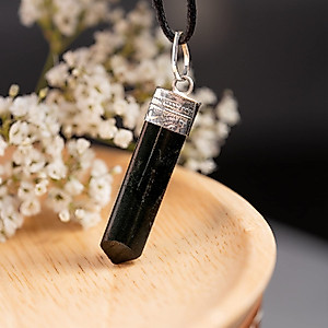AYANA Black Tourmaline Necklace | Ethically Sourced, Handmade Black Tourmaline Jewelry - Protection Crystals | Healing Crystal Necklaces for Women and Men - Turmalina Negra Collares de Mujer