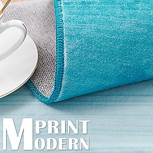 jinchan Area Rug 4x6 Blue Twilight Rug Modern Abstract Entryway Rug Accent Rug Indoor Ombre Print Mat Low Pile Soft Carpet for Kitchen Bedroom Doorway Decor Non Slip