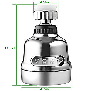 Movable Kitchen Faucet Head 360° Rotatable Faucet Sprayer Head Replacement Anti -Splash Tap Booster Shower and Water Saving Faucet for Kitchen (360° Faucet Head) Novsix