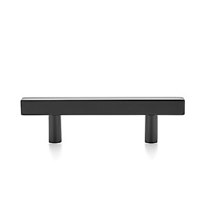 Ravinte 30 Pack 5 inch Square Cabinet Pulls Matte Black Stainless Steel Kitchen Drawer Pulls Cabinet Handles 5”Length, 3” Hole Center