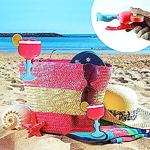 bluesa 2/8 PCS Lemon Cup Beach Towel Clip Large Towel Holder Clothes Pegs Beach Towel Clip Towel Pin Strong Windproof for Clothes Quilt Blanket Home Patio Holiday Pool Chair (13.8x8.7x7cm)