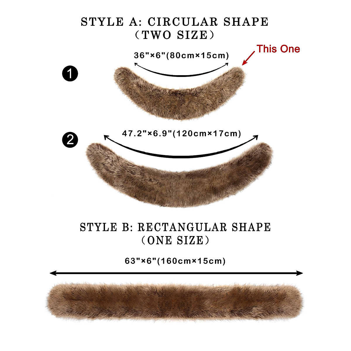 LA CARRIE Women's Faux Fur Collar Scarf Wrap Shawl Cold Winter Warmer(Raccoon)