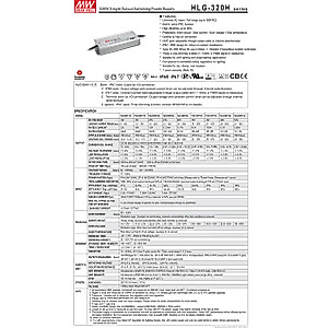 HLG-320H-24A Mean Well LED Power Supply
