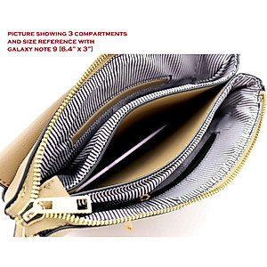 Trendeology Boho Tassel Vegan Leather Pocket Compartment Clutch Crossbody Messenger Bag