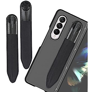 Universal Stylus Holder, [2-Pack] Nakedcellphone Sleeve Carrying Case Slot for Samsung Galaxy S-Pen Fold Pro - Adheres to Phone, Tablet, Z Fold 3, Z Fold 4, Z Fold 5, S21 Ultra 5G, Case, etc