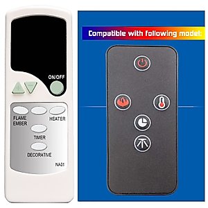 Replacement for Napoleon Azure Fireplace Heater Remote Control NEFV38H W190-0074