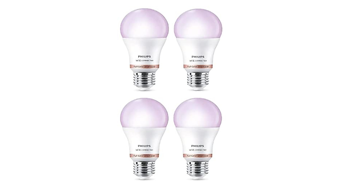 Philips Wi-Fi Smart LED Bulbs 4-Pack | Color & Tunable White Light