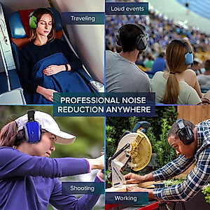 HEARTEK Hearing Protection Noise Cancelling Ear Muffs, Shooting Ear Protection