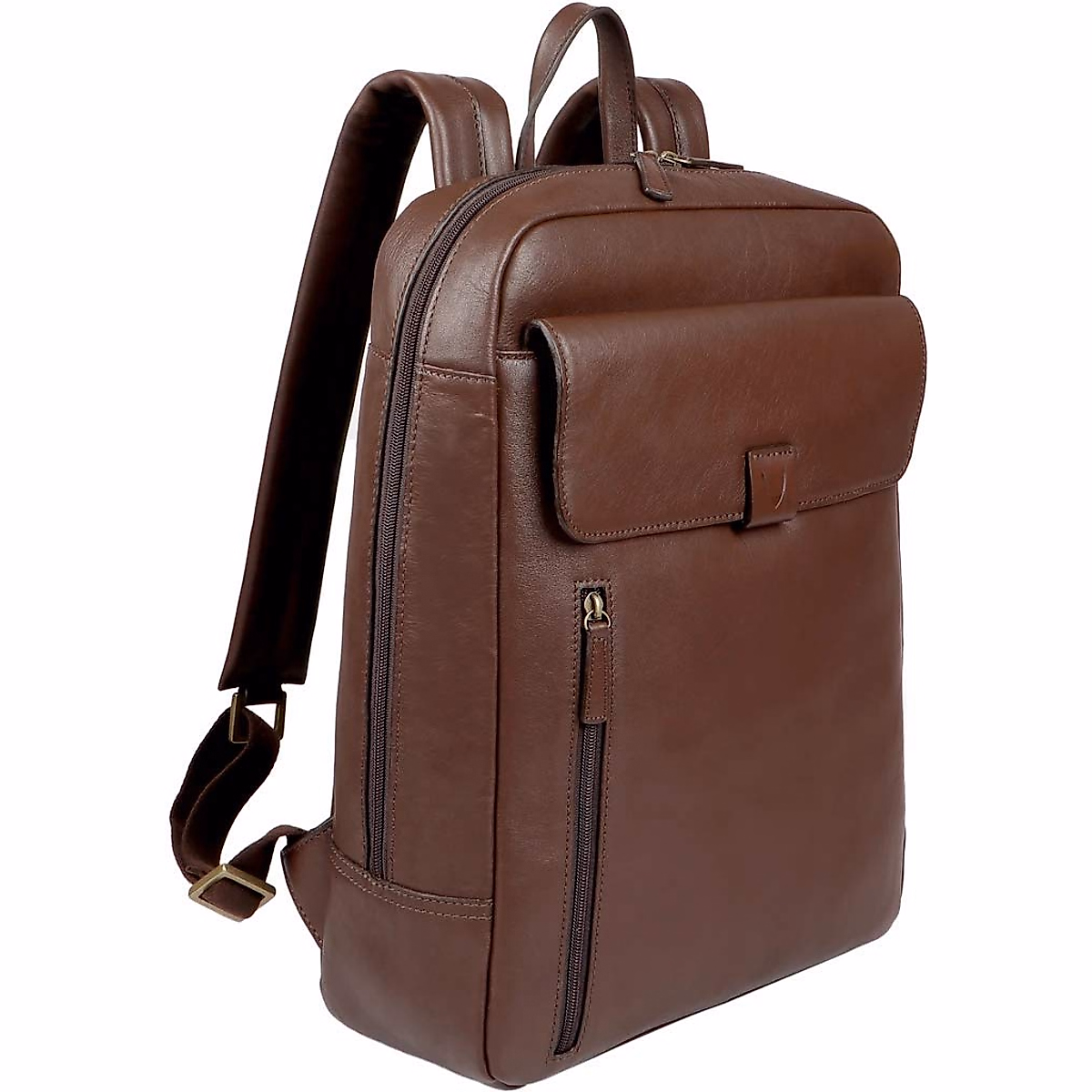 Hidesign Aiden Large Multi-functional Leather 17 Inch Laptop Backpack (Black)