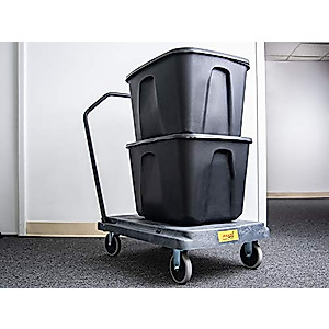 Plastic Platform Folding Cart, 400 lb. Cap, 31"x20" Platform, Versatile and Heavy Duty Rolling Dolly Cart with Wheels, 8.5" Platform Height, Pake Handling Tools