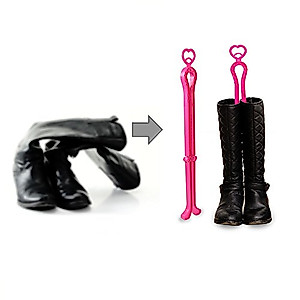 ONEDONE Folding Boot Shaper Stands Boots Knee High Shoes Clip Support Stand -5Pack