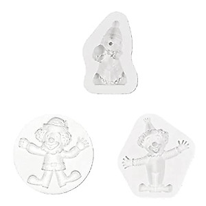 3D Halloween Clown Silicone Rubber Flexible Food Safe Mould Clay Resin Ceramics Candy Fondant Candy Chocolate Soap Mould Silicone Molds For Baking Epoxy Resin Baking Cakes Resin Crafts Resin Casting