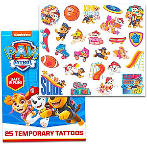 Paw Patrol Backpack for Boys Bundle ~ Premium 11" Paw Patrol Mini School Bag for Toddlers with Stickers and Tattoos (Paw Patrol School Supplies)