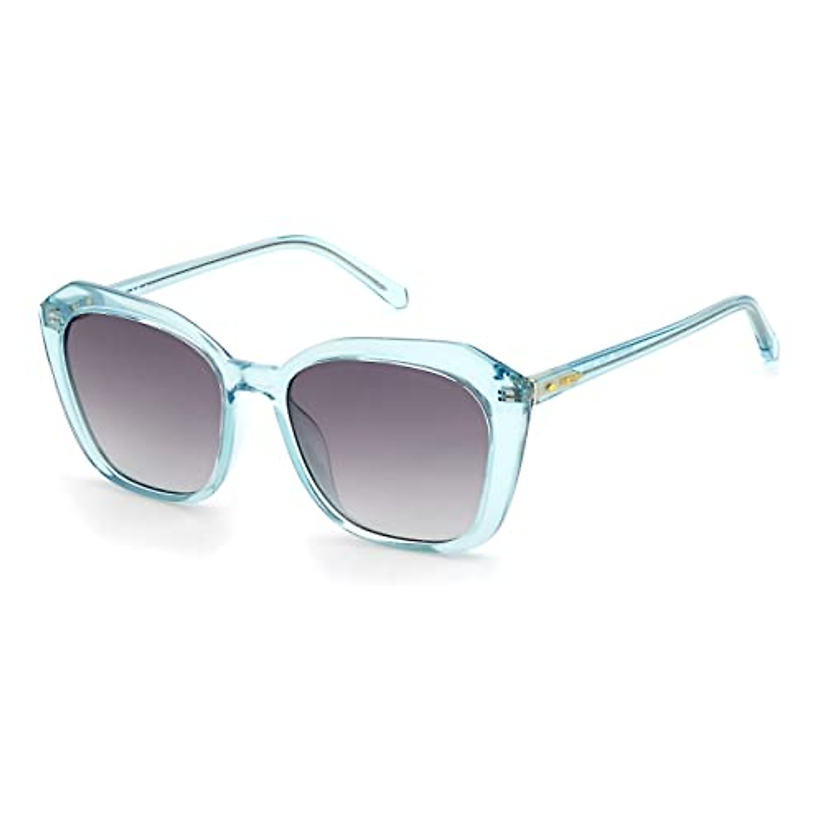 Fossil Women's Female Sunglass Style FOS 3116/S Rectangular, Crystal Teal/Gray Shaded, 54mm, 17mm