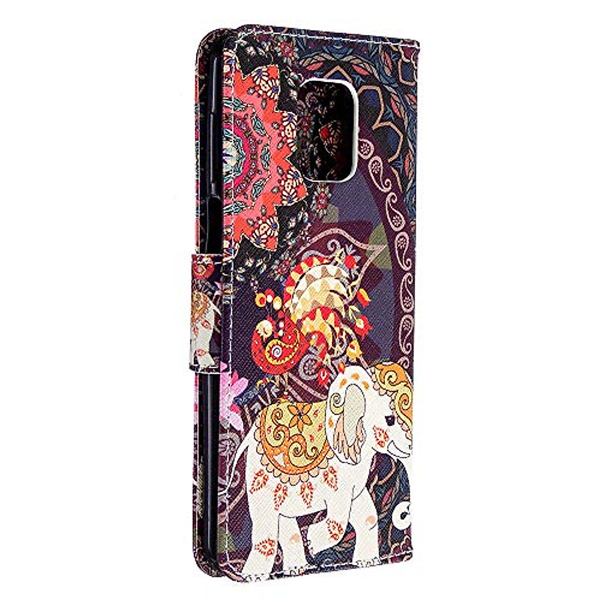 Asdsinfor Compatible with Xiaomi Redmi Note 9S Case Wallet Case, Credit Cards Slot with Stand Function for PU Leather Flip Compatible with Redmi Note 9 Pro/Note 9 Pro Max Flower Elephant BFCH