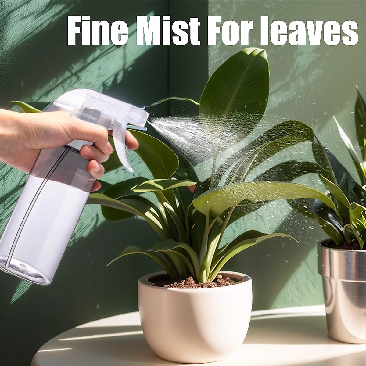 JohnBee Spray Bottles - 16.9oz/2Pack - Premium Adjustable Spray Bottles for Cleaning - No Leak And Clog Mister Spray Bottle - Spray Bottle For Hair, Plants, Pet, Vinegar, And Rubbing Alcohol Reagent