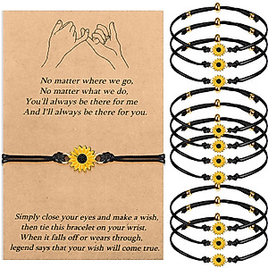 10 Pieces Pinky Promise Bracelets Gifts Set Long Distance Matching Friendship Bracelets for Good Friends Handmade Friendship Bracelet Jewelry Gifts for BFF Couple Sisters