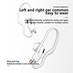 Ear Hooks for AirPods Pro 3/ 2 /1 Earbuds Accessories Anti-Lost Loop Anti-Slip Strap Multi-Dimensional Adjustable for Running Jogging Cycling Gym Silicone (White)