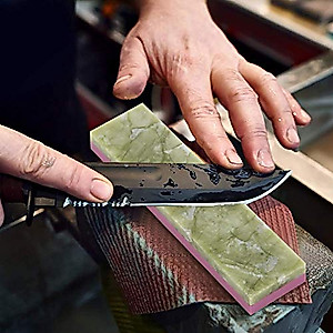 Knife Sharpening Stone,3000/10000 Whetstone Polishing Sharpener Stone for Kitchen Knife Tool (Green)
