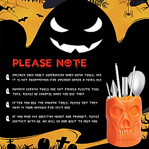 Dolirapa Mural Wall Art Pumpkin Carving Kit with Pack - 6 PCS Professional Carving Tools Jack O Lantern Party Stainless Steel Pumpkin Knife Cutting Tool Set,With Thick Handbag