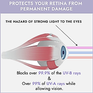 Super Sunnies EVO Flex Tanning Goggles - FDA Compliant Tanning Glasses - UV Tanning Bed Goggles For Tanning Eye Protection - Allows Visibility - With a Clear Case/Box (Lavender)
