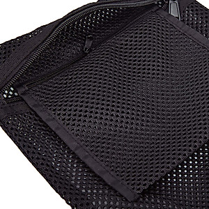 USPECLARE Heavy Duty Semi-Transparent Mesh Purse, 10" L x 9" H See Through Mesh Crossbody Bag with Inner Pocket for Swimming, Travel, Beach (Black)