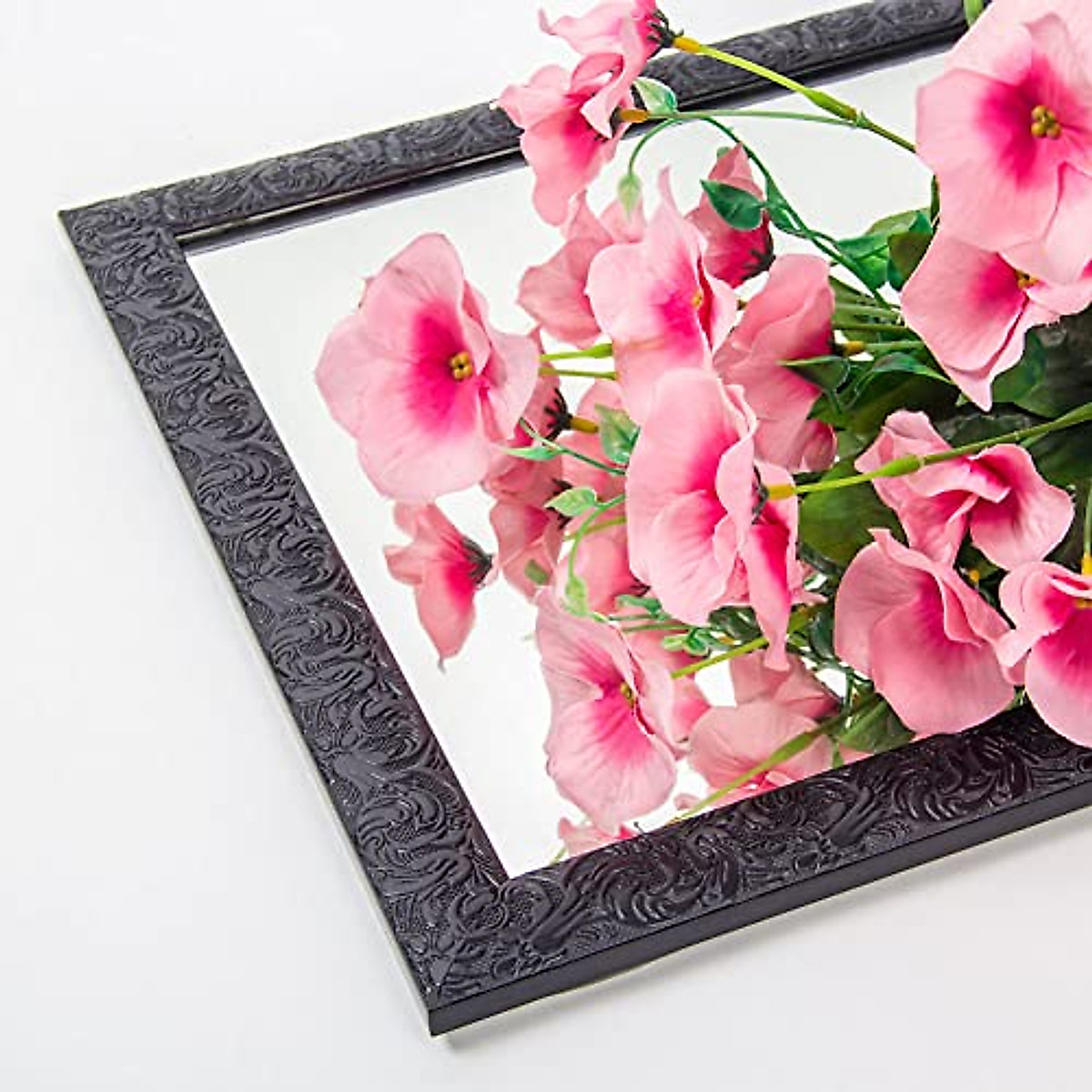 KUIKUI Explosion-Proof Full Length Mirror, Wall Mounted Door Mirror for Dorm Room Decor, Rectangular Float Framed, 50x 14, Black