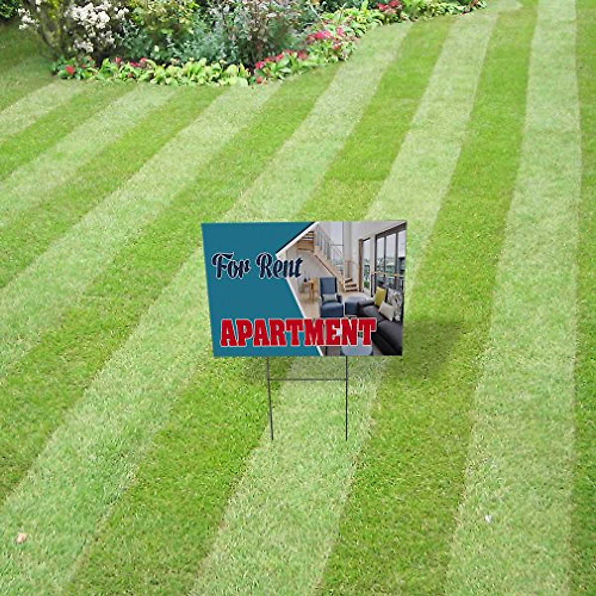 Fastasticdeals Weatherproof Yard Sign for Rent Apartment Advertising Printing A Lawn Garden 24x18 Inches 2 Sides Print