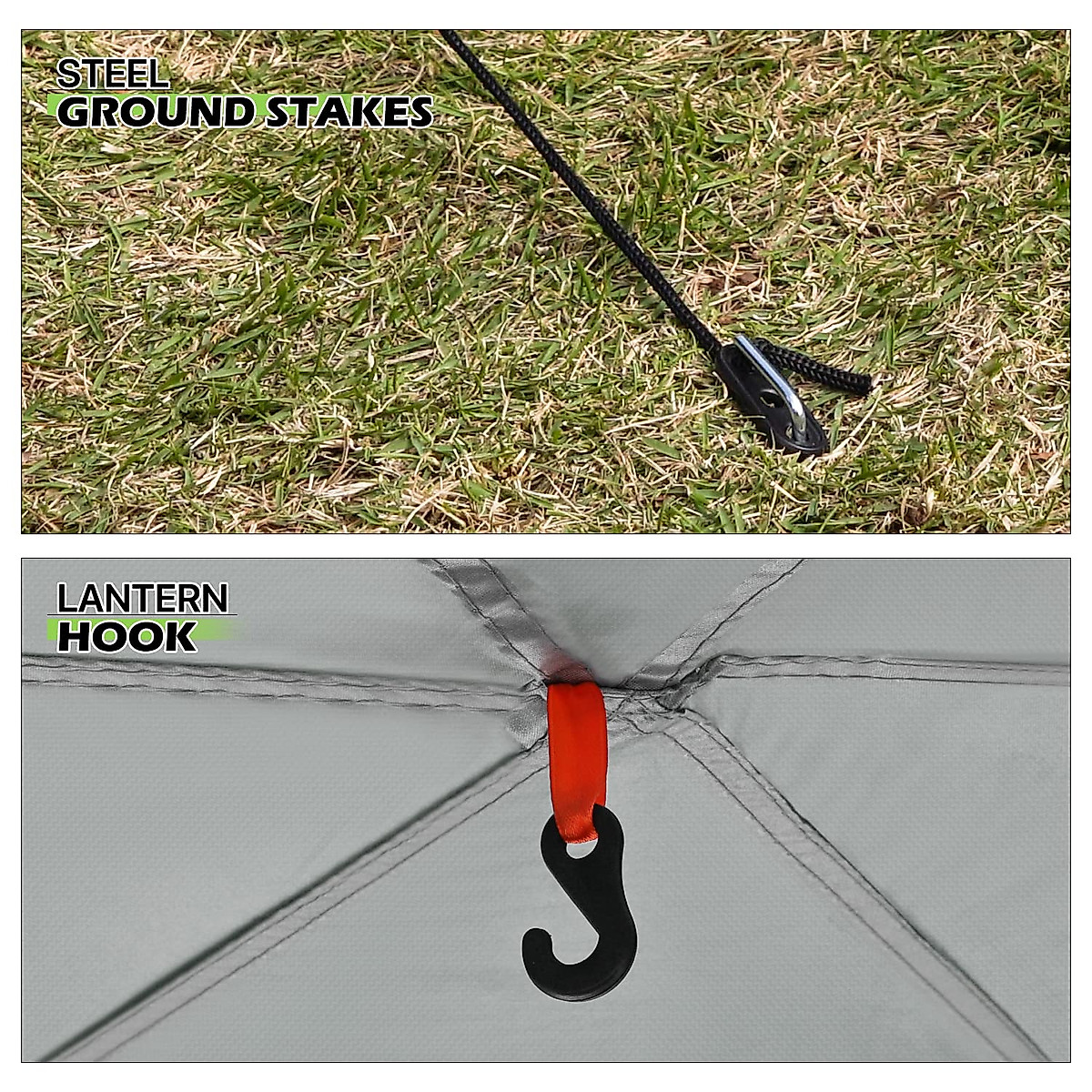 Magshion Camping Lightweight Instant Tent 2 Person Durable Pop Up Indoor Tent Portable Outdoor Backyard Green Tent for Hiking Backpacking, Easy Setup