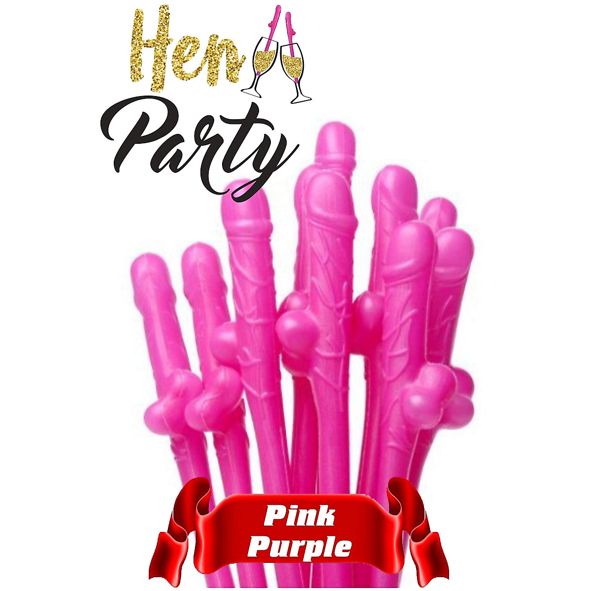 Straws 24 Penis Party Straws Hen Dick Straws Naughty - Hen Party Straws - Willy Penis Decorations Bachelorette Penis Party Straws Naughty