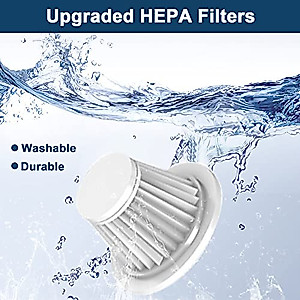 ALMEIOSE Car Vacuum, Portable Mini Vacuum for car Cleaner High Power 8000PA Suction, 15Ft USP Quick Charge Handheld Whole Car Detailing Vacuum， Vacuum Wet Dry for Car, Home and Offic (White)