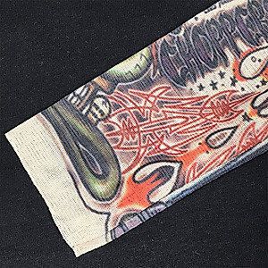 PAUBOLI Baby Fake Tattoo Sleeve T-Shirt Bodysuit Cool Custome (3-6month, Black)