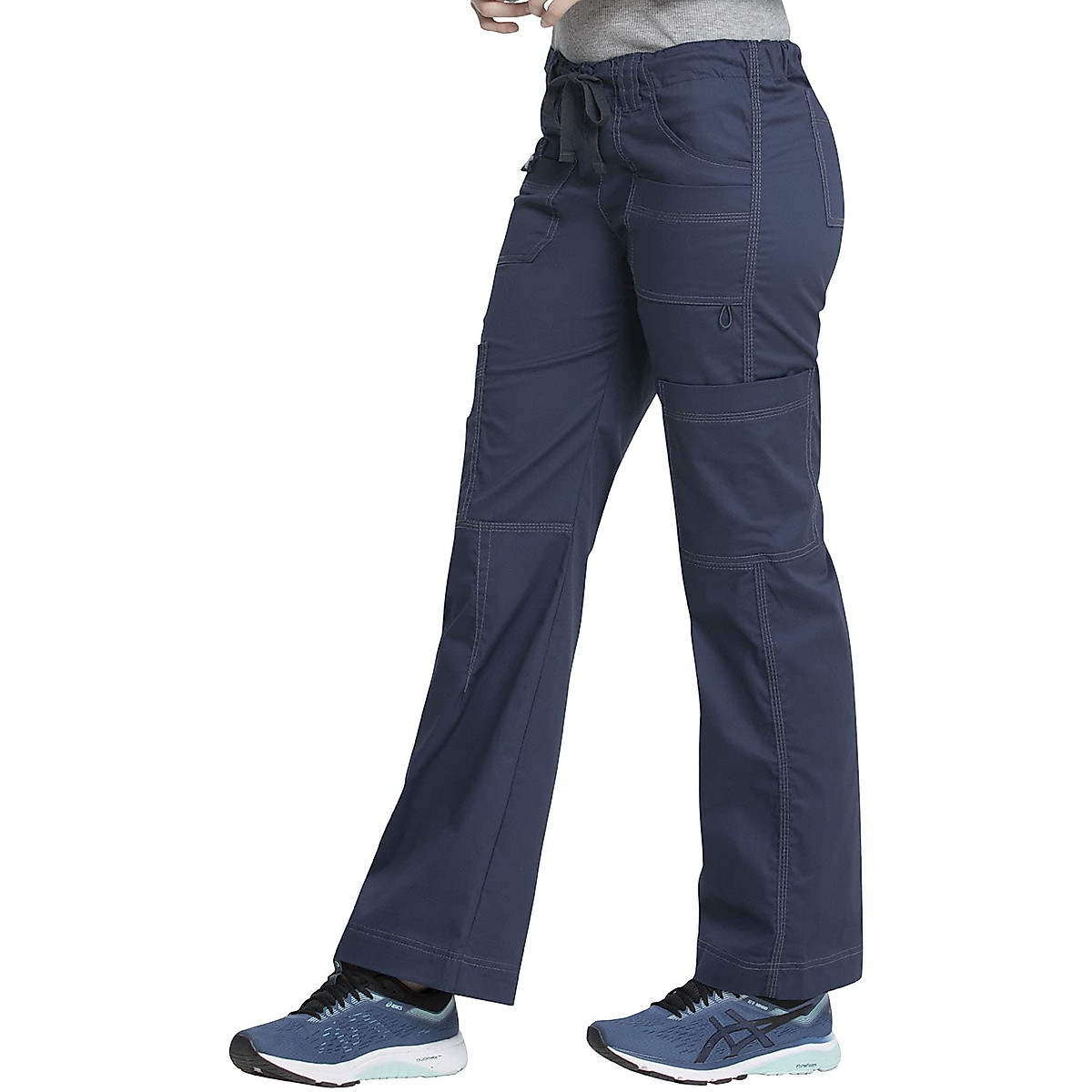 Dickies Women's GenFlex Cargo Scrubs Pant, D-Navy, Large