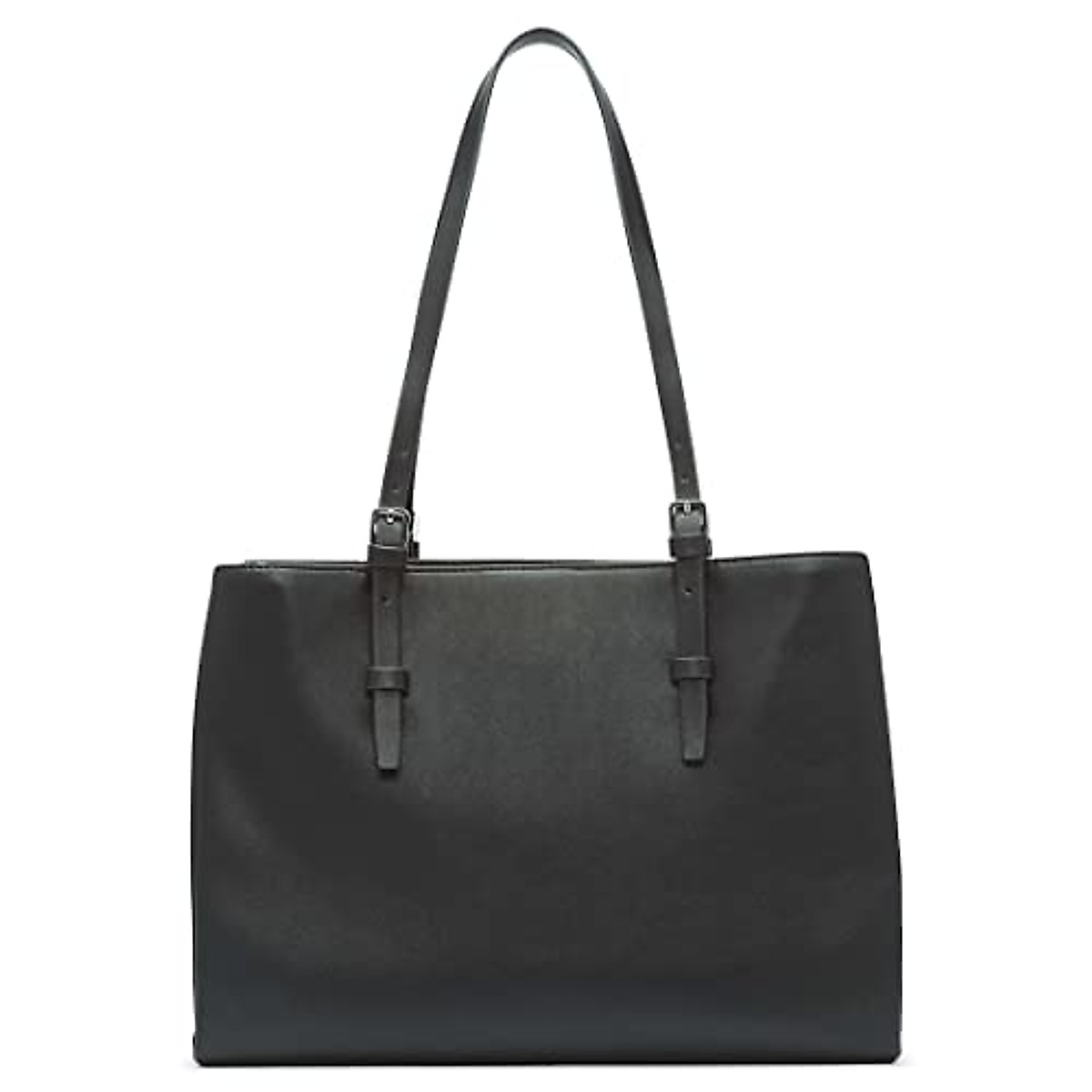 Calvin Klein Penny Triple Compartment Tote, Black/Silver,One Size