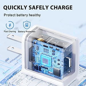 3-Pack 20w PD USB C Fast Wall Charger for iPhone Charger with 3-Pack 6FT Extra Long Charging Cables Compatible with i Phone 11 12 13 14 Plus/Pro/Pro Max/Mini/X/Xs Max/XR/ipad