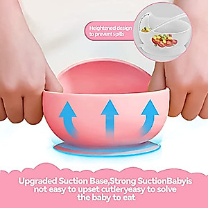 ANAVIL 8 Pack Baby Feeding Set Silicone Toddlers Weaning Feeding Sippy Cup with Straw and Lid Baby Feeding Supplies Set