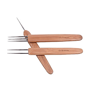 3pcs/set Dreadlock Crochet Hook for Hair Dreadlock Needle Tool for Braid Craft Dread locks Crochet Needles 0.5mm (1 Hook 2 Hooks 3 Hooks)