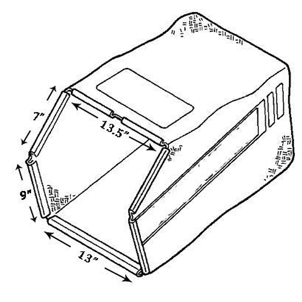 ALL THAT GARDEN Lawn Mower Replacement Bag for Honda HRC216, Replaces Honda 81320-VK6-000 Fabric Grass Bag, Suitable for The Honda HRC216PDA, HRC216HDA, HRC216HXA