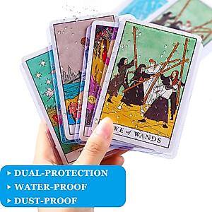 Hard Plastic Card Sleeves Trading Card Holder Baseball Card Sleeves Card Protector Holder for Baseball Card, Football Cards, Gaming Cards 3 x 4 Inch (200 Pieces)