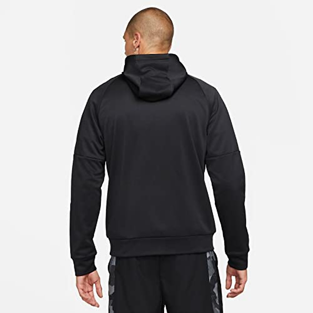 Nike Dry Men's Therma Full Zip Hoodie (as1, alpha, m, regular, regular, Black/Black/White)
