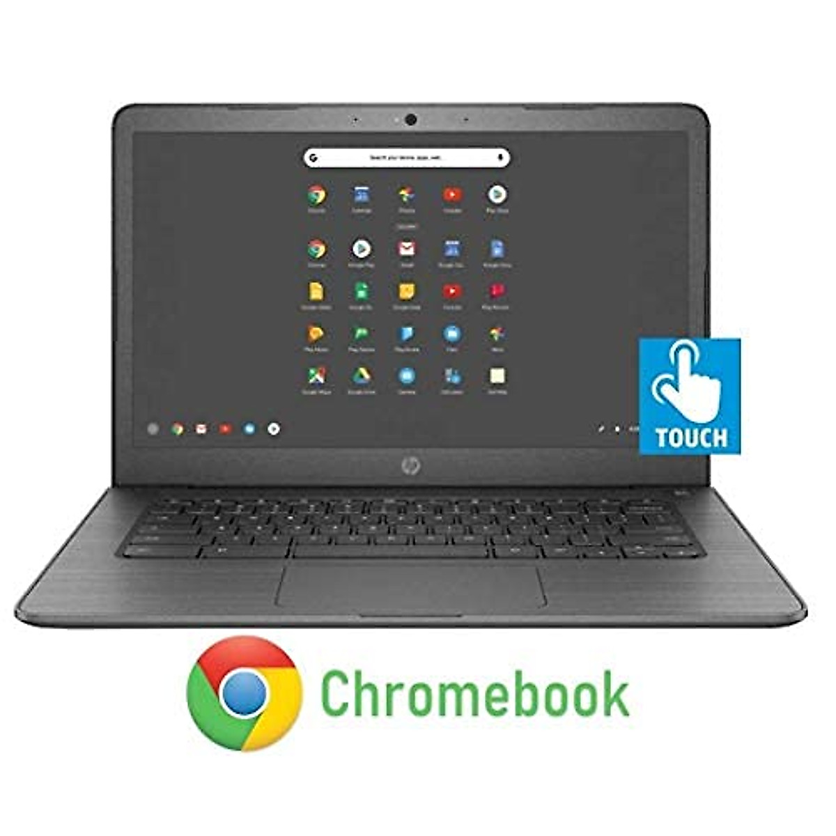 Newest HP 14-inch Chromebook HD Touchscreen Laptop PC (Intel Celeron N3350 up to 2.4GHz, 4GB RAM, 32GB Flash Memory, WiFi, HD Camera, Bluetooth, Up to 10 hrs Battery Life, Chrome OS , Black ) (Renewed